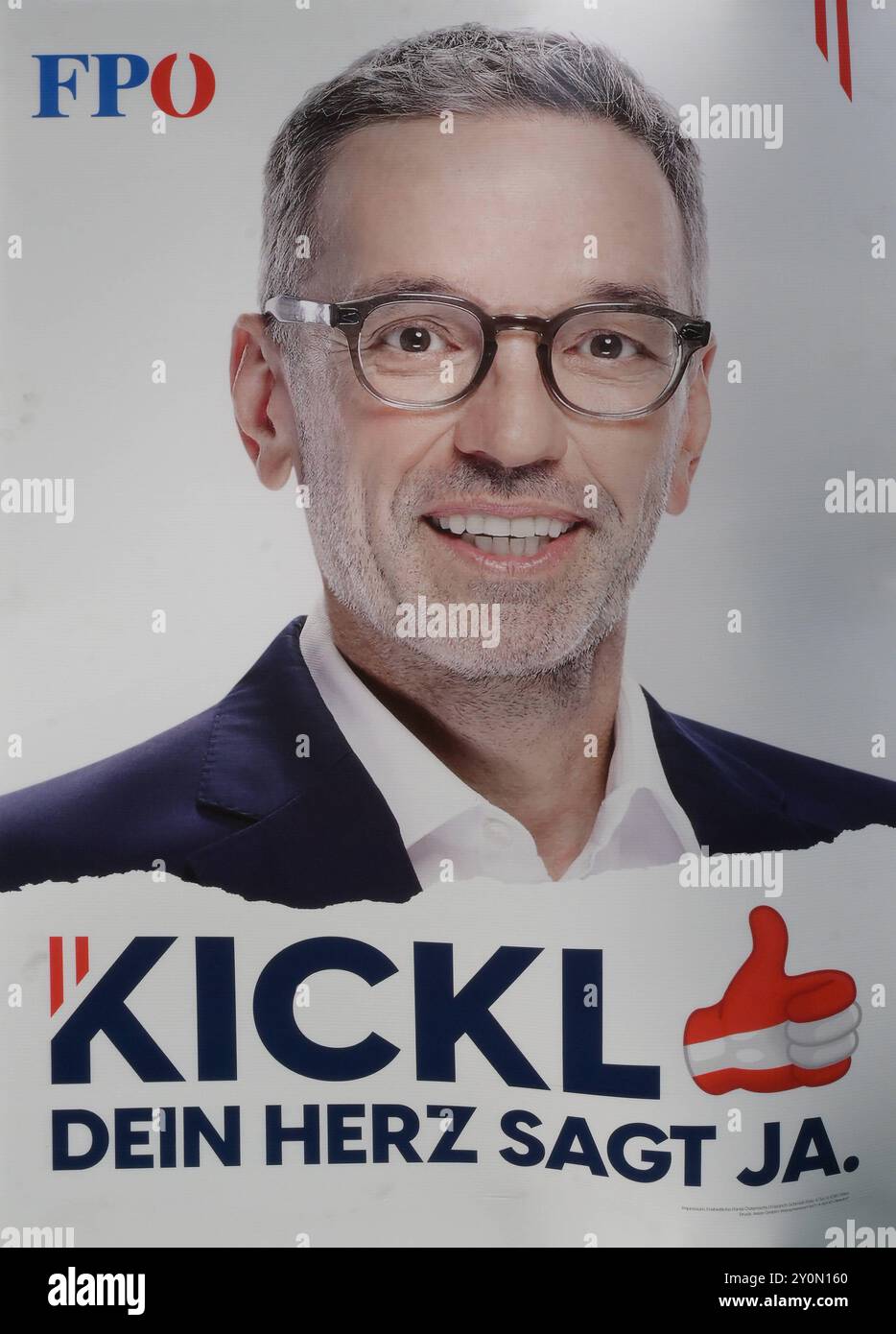 Wahlplakat zur Nationalratswahl, am 29. September 2024 in Österreich ...