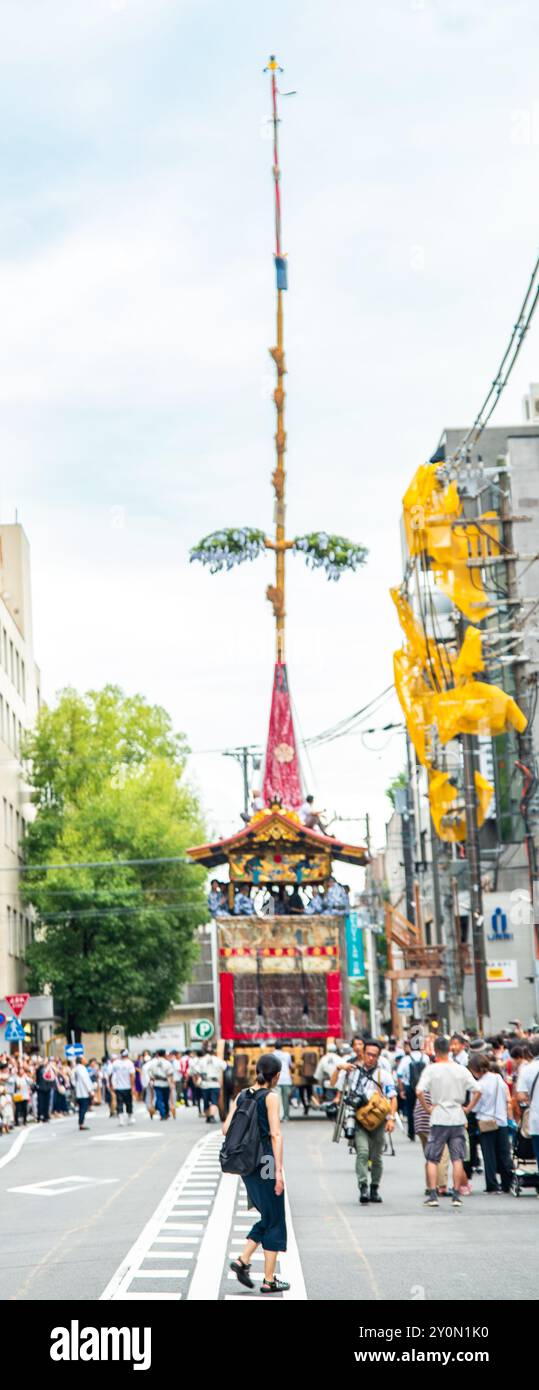 Gion Matsuri Festival Yamahoko floats parade in Kyoto, Japan Stock ...