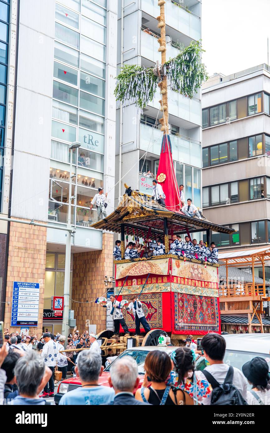 Gion Matsuri Festival Yamahoko floats parade in Kyoto, Japan Stock ...