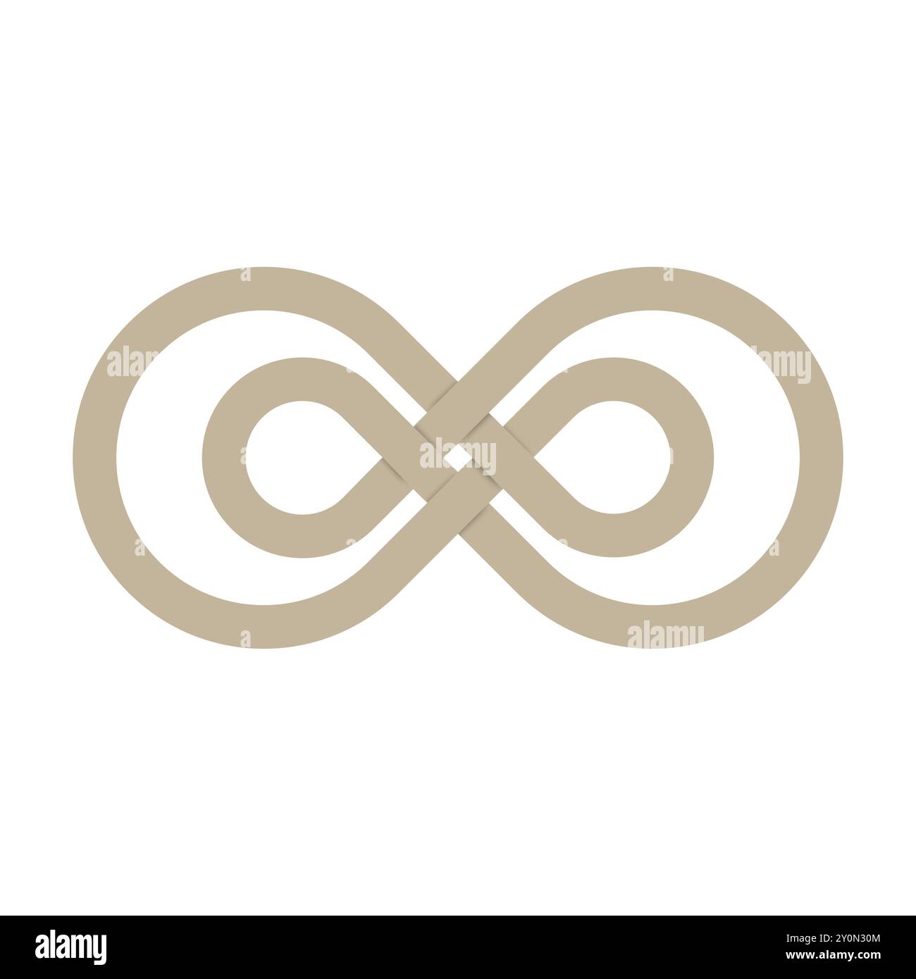 Interwoven infinity symbol. Endless loop icon. Continuous vector design. Eternal cycle emblem ...
