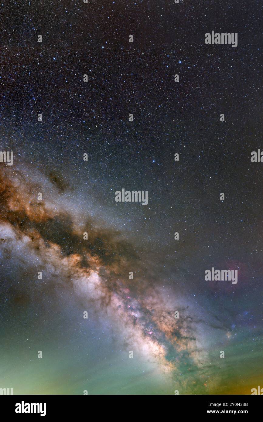 Detailed View of the Milky Way Galaxy's Core with Vibrant Star Fields ...