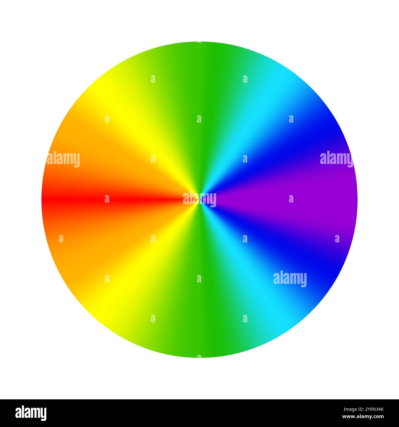 Rainbow gradient circle. Color wheel spectrum. Vibrant radial gradient ...