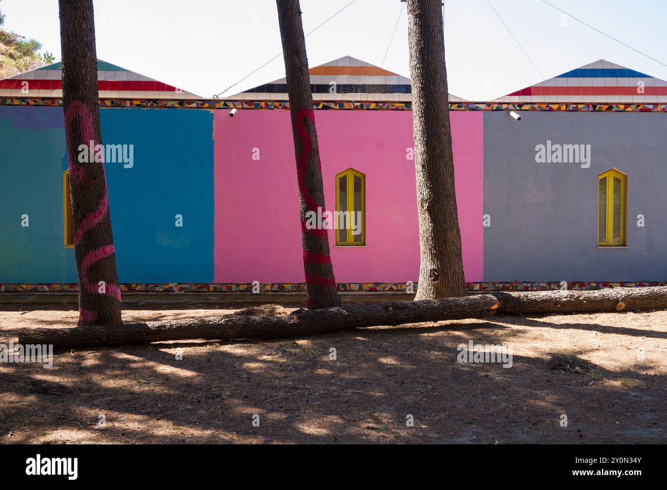 Colourful buildings of the Park Museum Santa Barbara( also known as ...