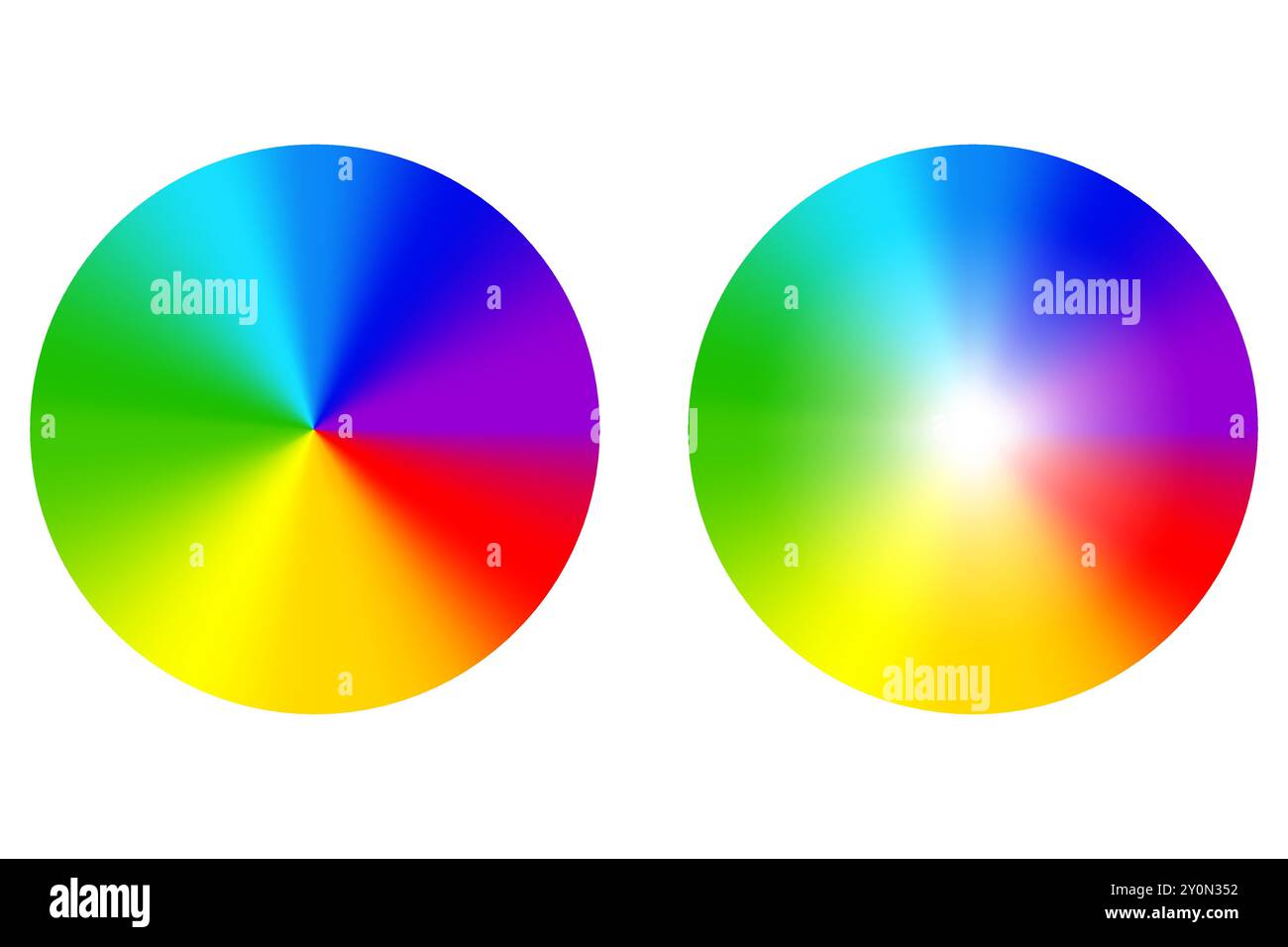 Color wheel illustration. Vibrant rainbow spectrum. Circular gradient design. Abstract vector ...