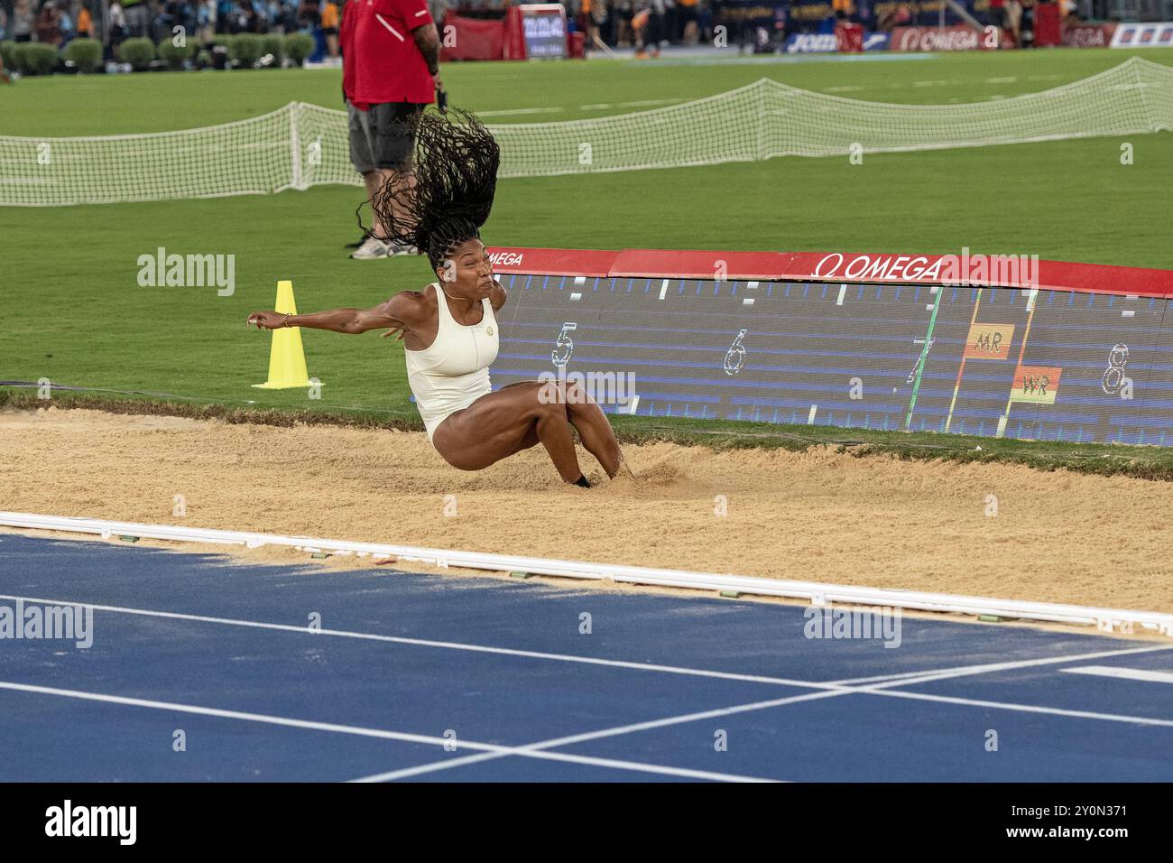 Tara Davis-Woodhall (United States), winner of long jump women at ...