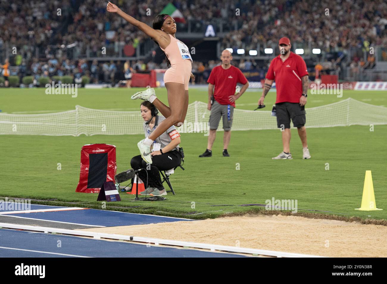 Quanesha Burks (United States) during long jump women race at Golden ...