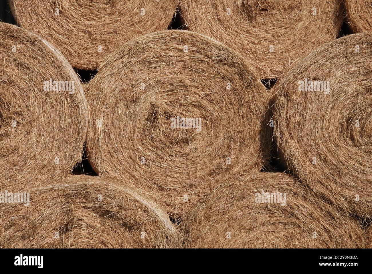 Summer UK, Stack of Round Bales Stock Photo - Alamy