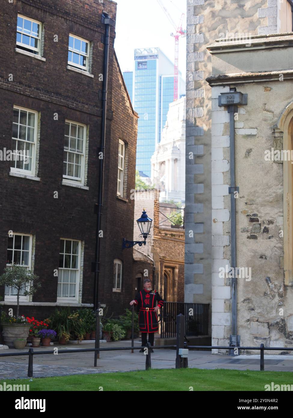 One of the famous yeoman of the guard otherwise known as beefeaters ...
