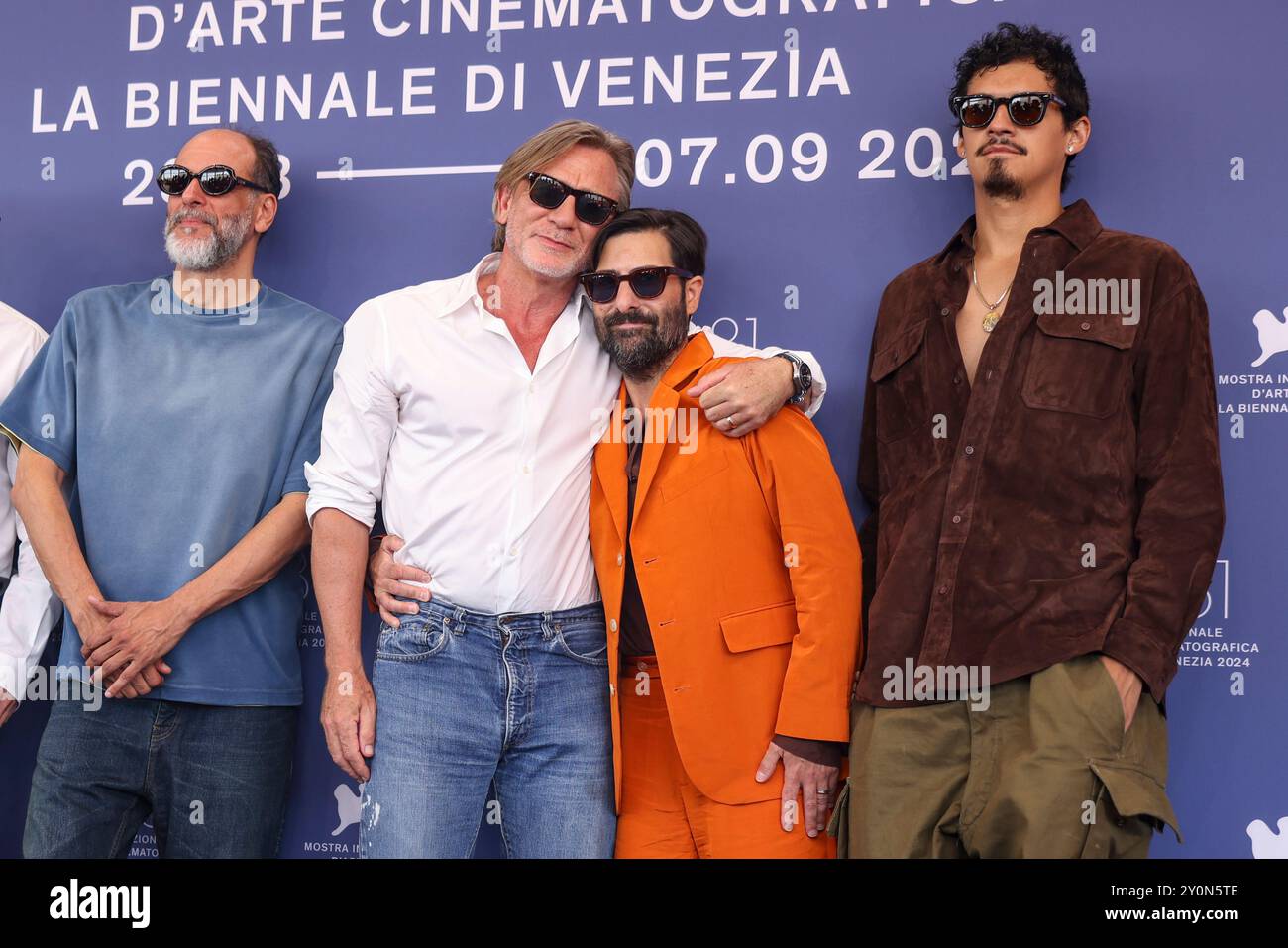Director Luca Guadagnino, from left, Daniel Craig, Jason Schwartzman ...