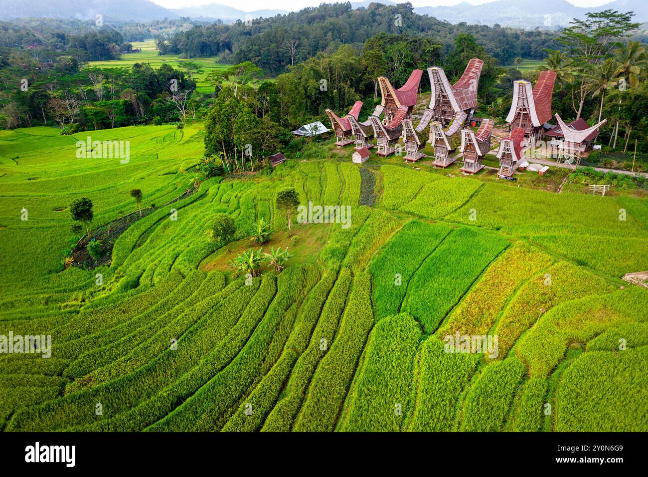 Beautiful landscape of Tanata Toraja in Sulawesi, spectacular ...