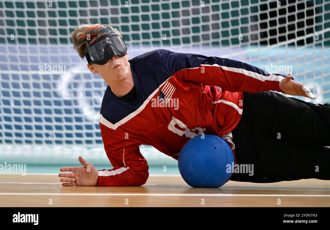Paris, France. 03rd Sep, 2024. Paris2024 Paralympics. Men's Goal Ball ...