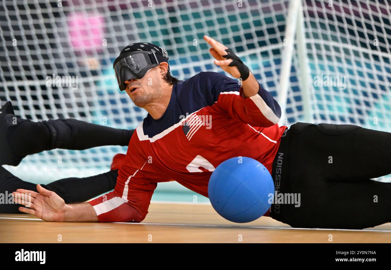 Paris, France. 03rd Sep, 2024. Paris2024 Paralympics. Men's Goal Ball ...