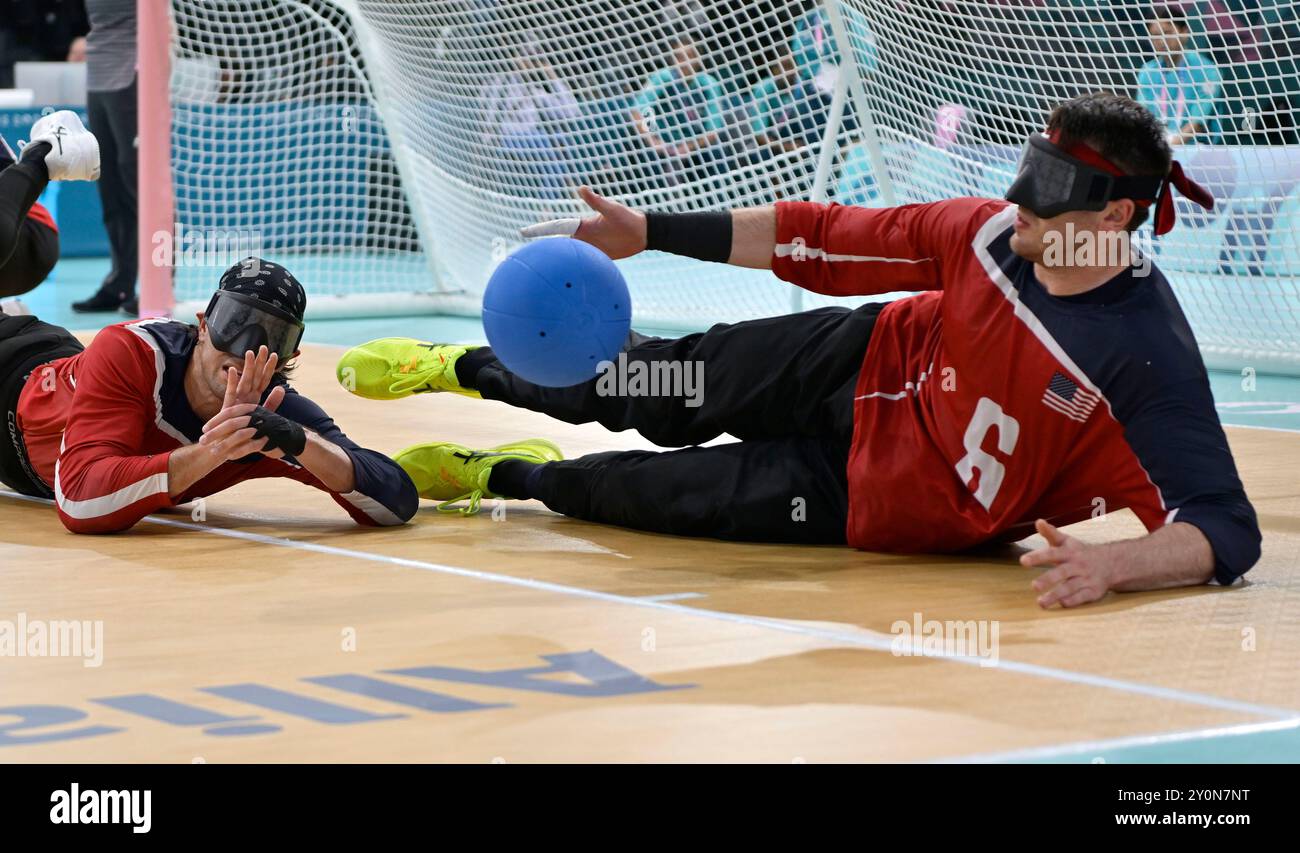 Paris, France. 03rd Sep, 2024. Paris2024 Paralympics. Men's Goal Ball ...