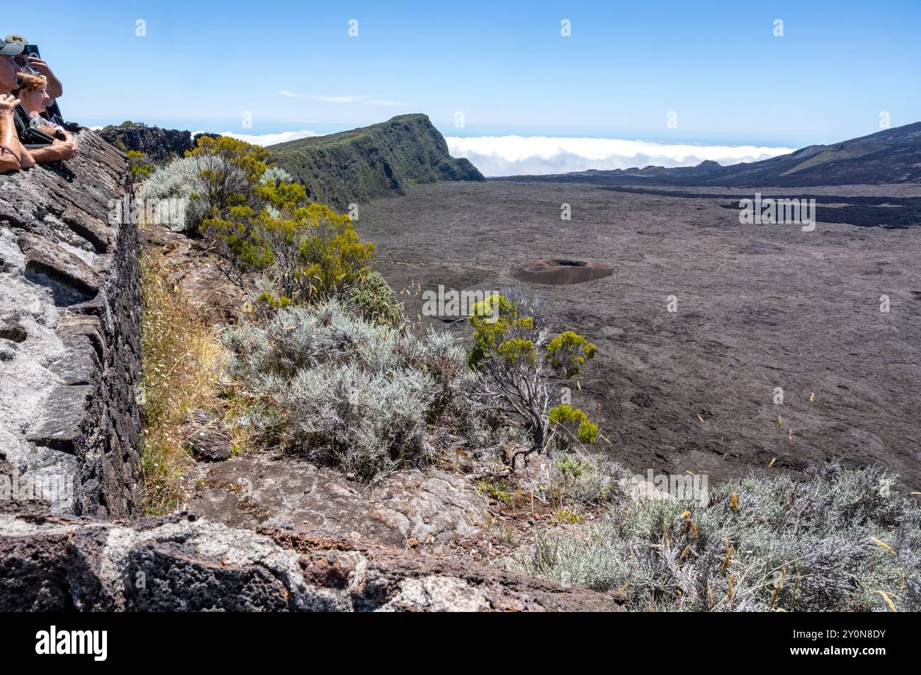 The Dolomieu crater of the Piton de la Fournaise volcano on the ...