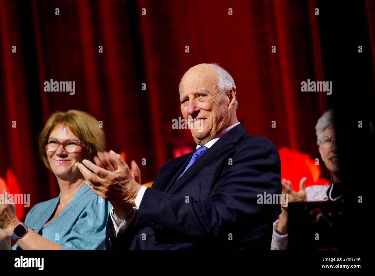 Oslo 20240903. Norwegian King Harald awards the Kavli prize 2024 to ...