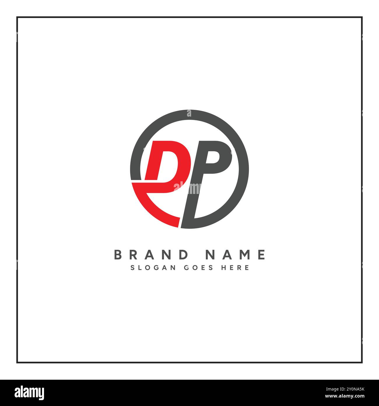 Vector Template for Initial Letter DP Logo - Elegant Monogram Logo for ...