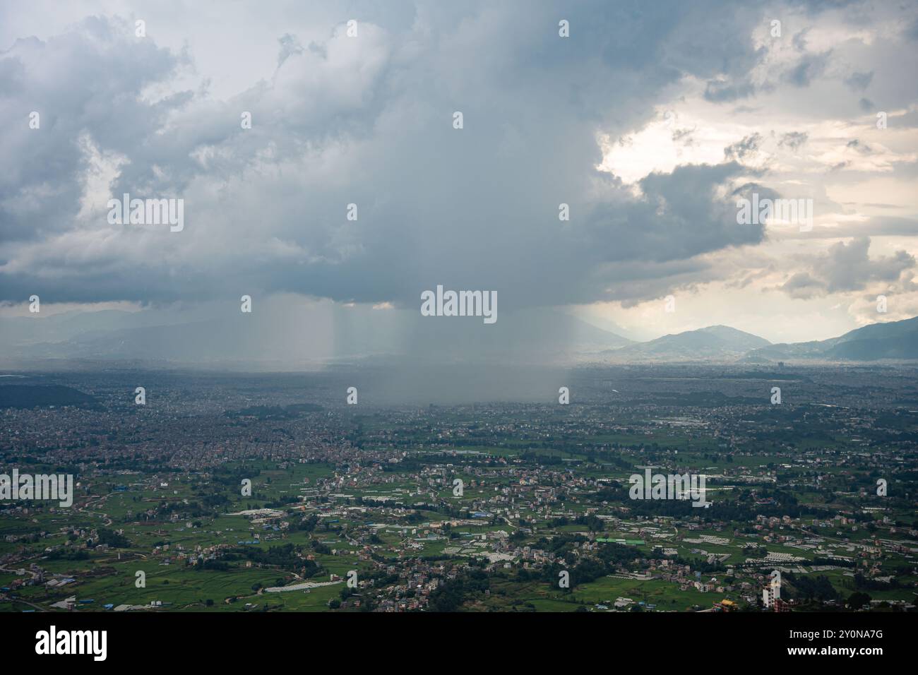 Bhaktapur, Bagmati, Nepal. 3rd Sep, 2024. Rainfall over Kathmandu ...