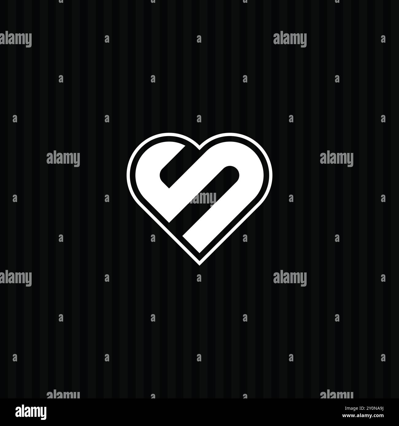 Heart Shape Vector Logo Design for Initial Letter S Stock Vector Image ...