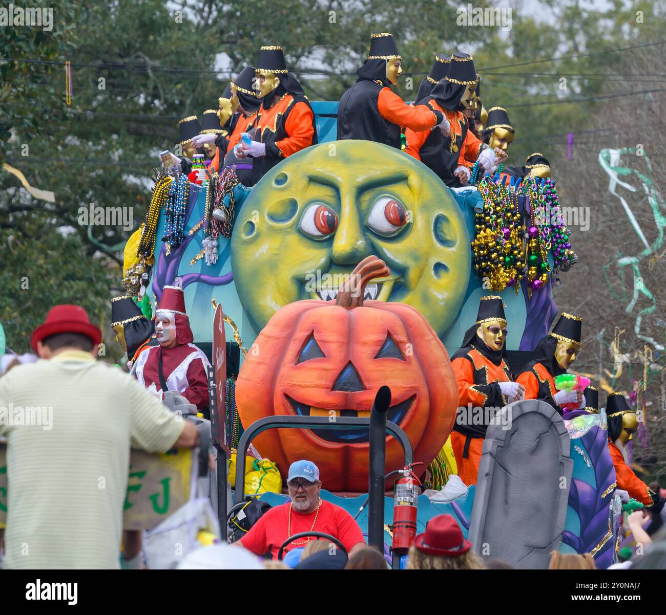 NEW ORLEANS, LA, USA - FEBRUARY 11, 2024: Closeup of Mardi Gras Float ...