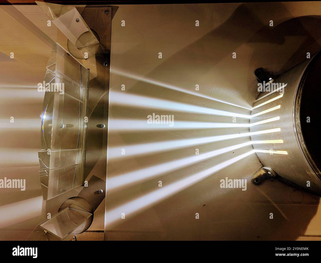 Light Diffraction Experiment Close-Up Eye-Level Perspective Stock Photo ...