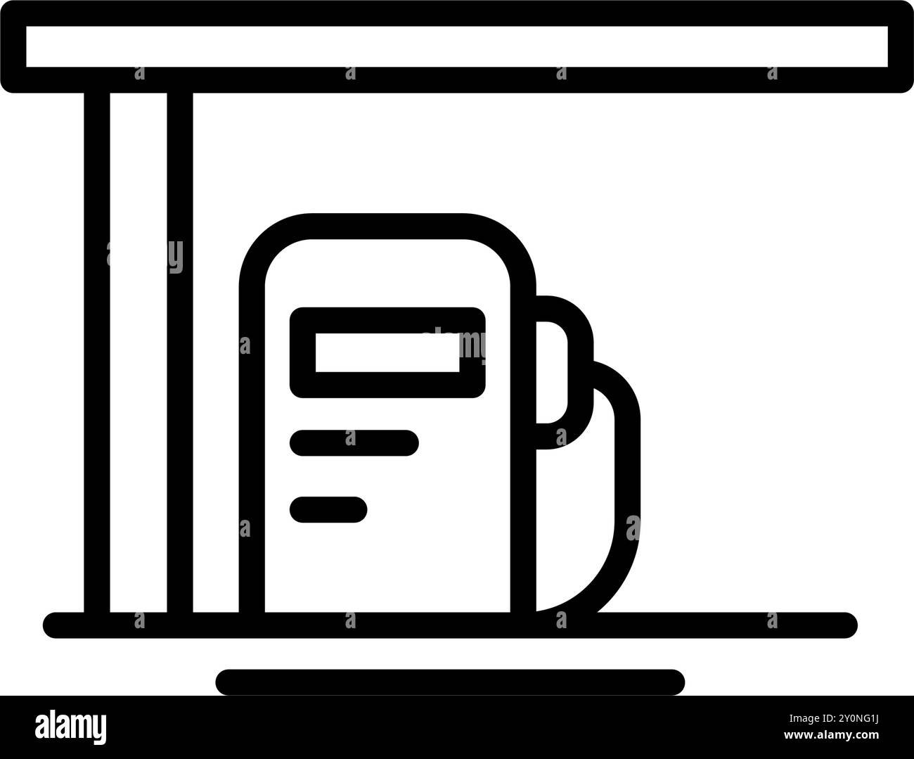 Fuel station icon editable Cut Out Stock Images & Pictures - Alamy