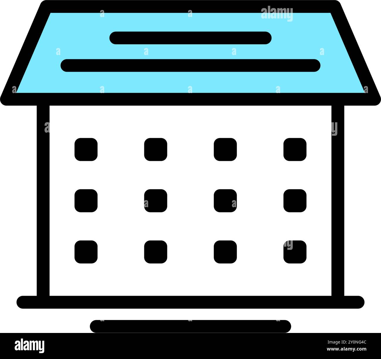 Horizontal outdoors building house Cut Out Stock Images & Pictures - Alamy