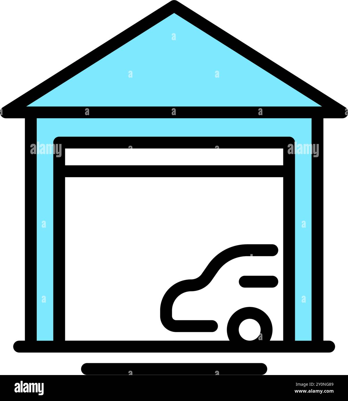 Icon Building car garage symbols editable file Stock Vector Image & Art ...