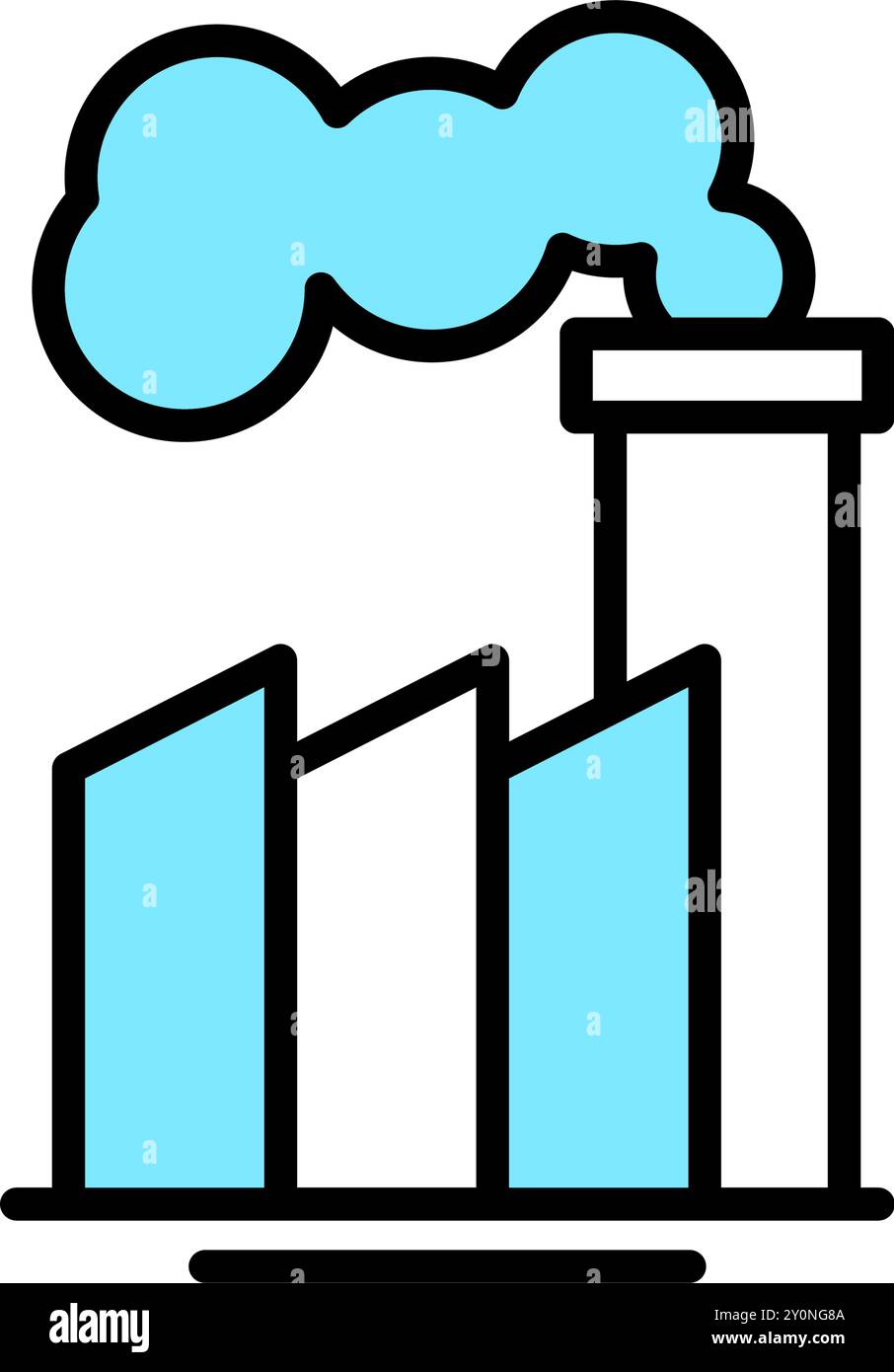 Icon Building polution factory symbols editable file Stock Vector Image ...