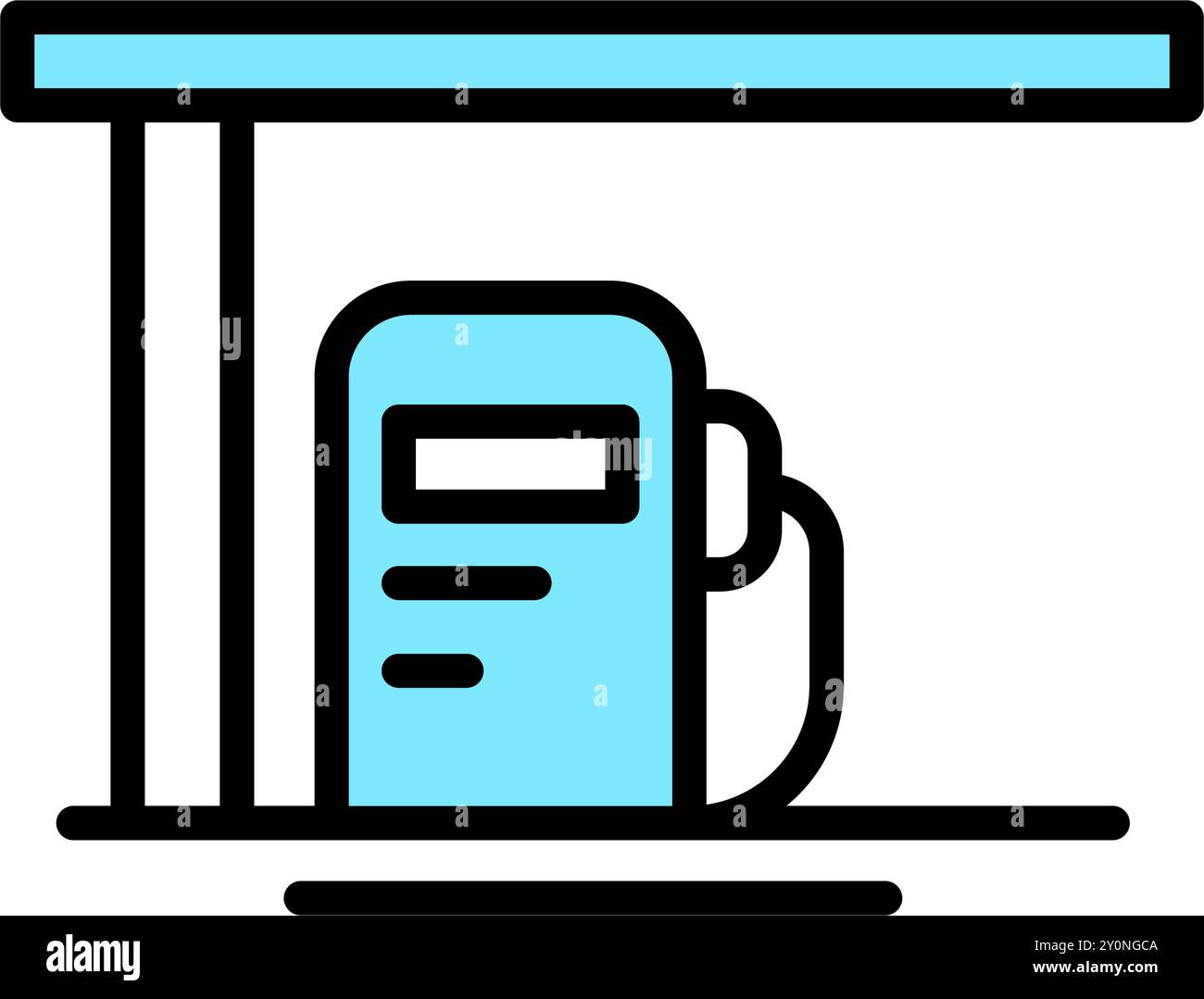 Icon Building gas station fuel symbols editable file Stock Vector Image ...
