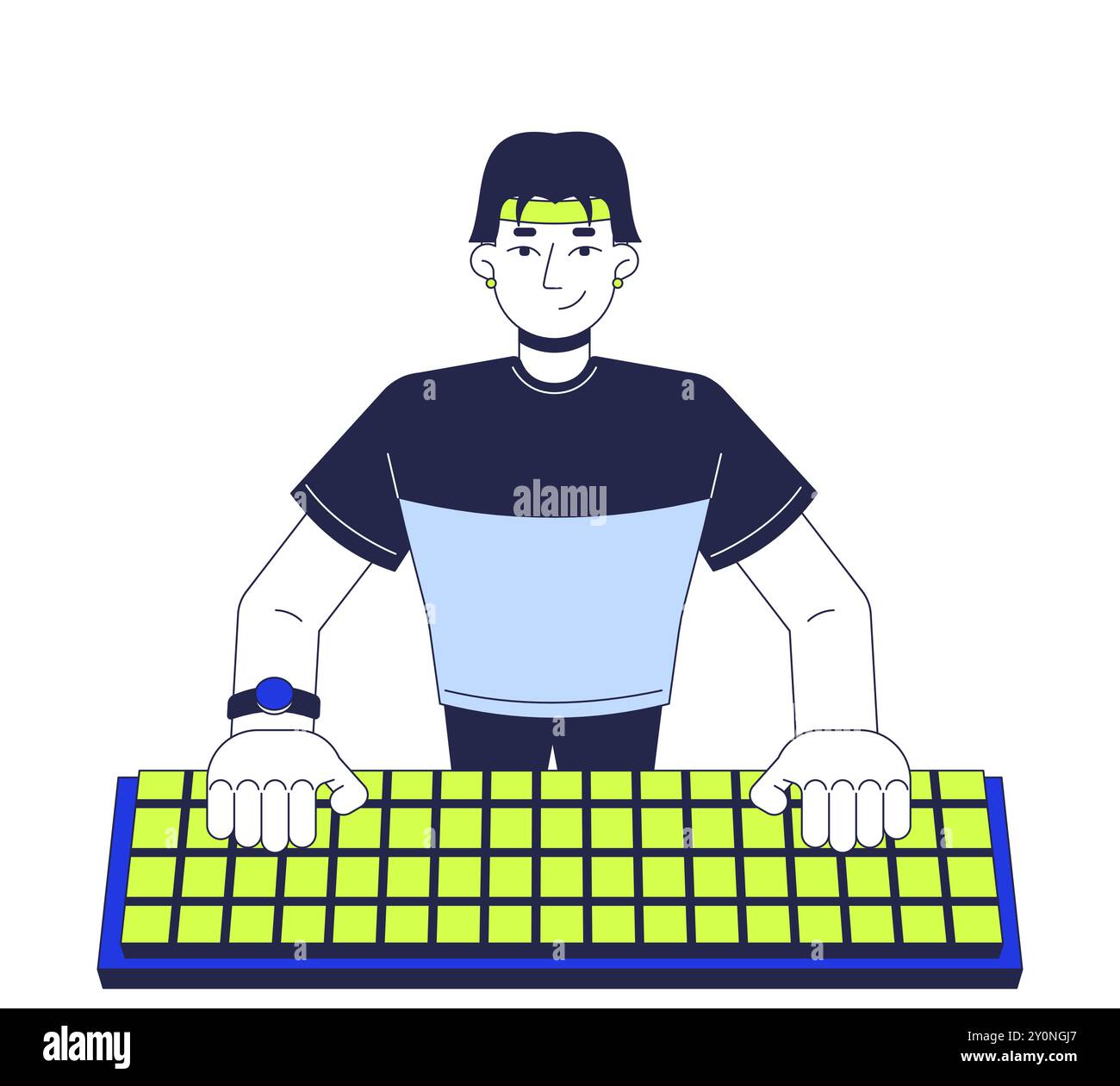 Male keyboard player Stock Vector Images - Alamy