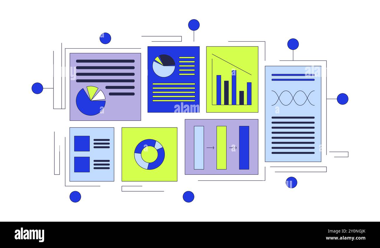 Company accounting documents 2D cartoon object Stock Vector Image & Art - Alamy