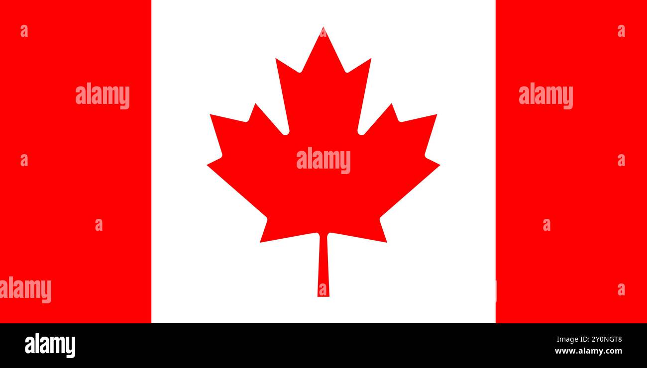 The national flag of Canada. Vector illustration. Accurate dimensions ...