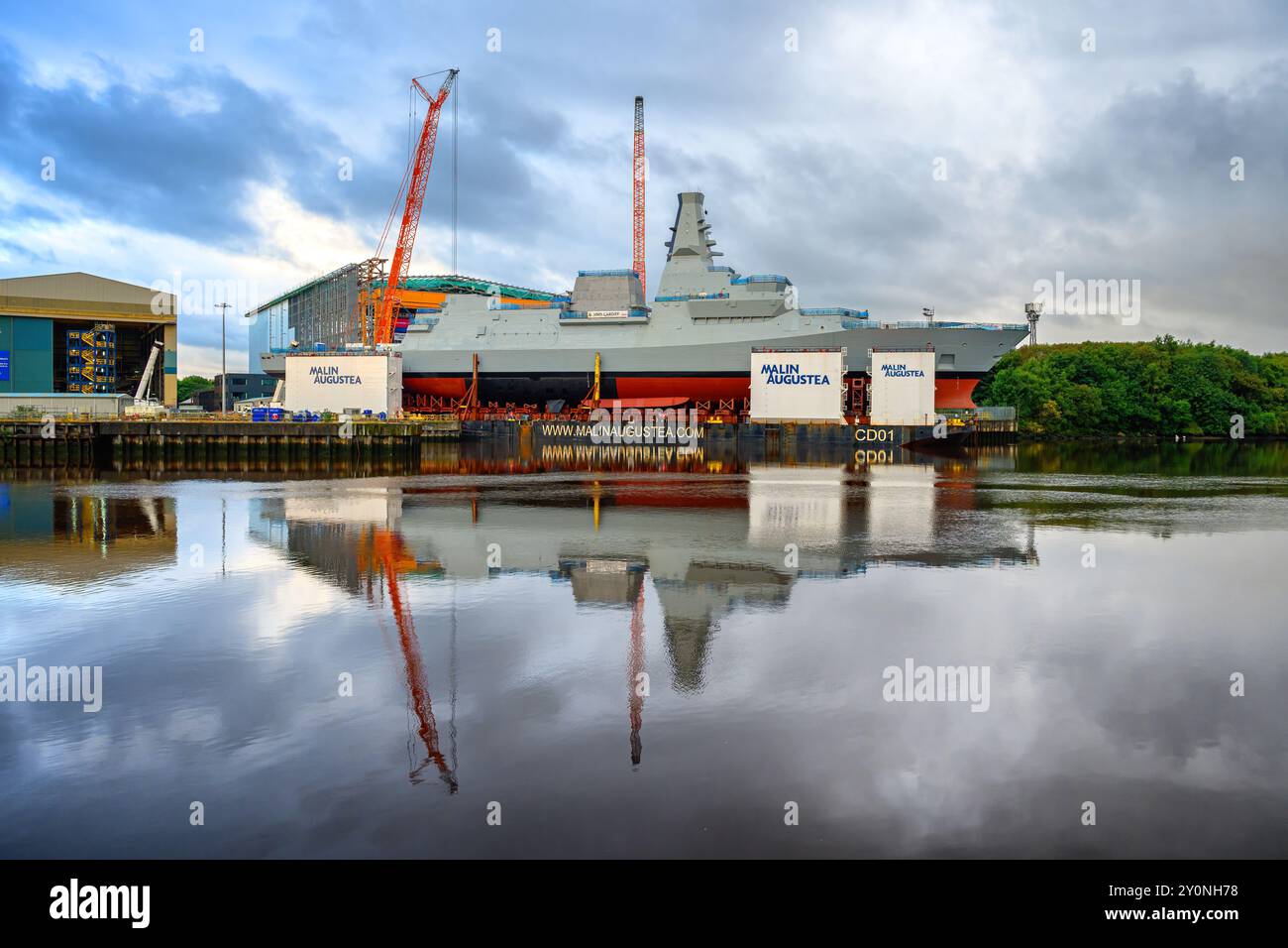 The future HMS Cardiff (F89), the second of eight Type 26 frigates ...