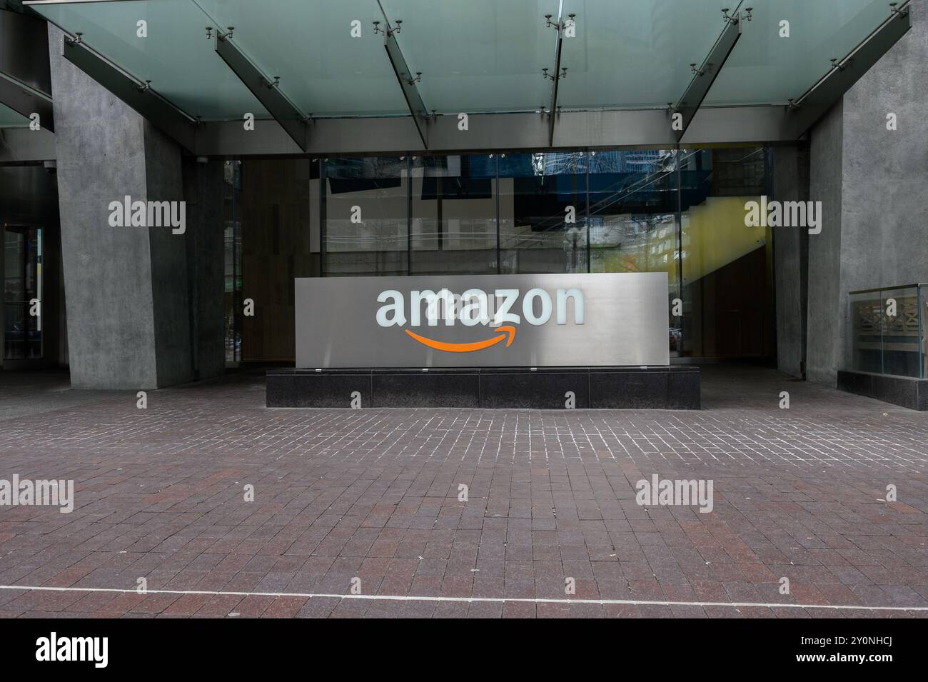 Toronto, ON, Canada – August 1, 2024: View at the Amazon store sign at ...
