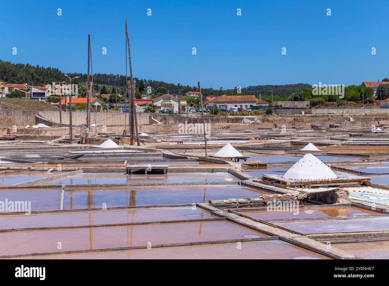 Rio Maior, Portugal: July 7, 2024: Fonte da Bica Salt Flats, aka ...