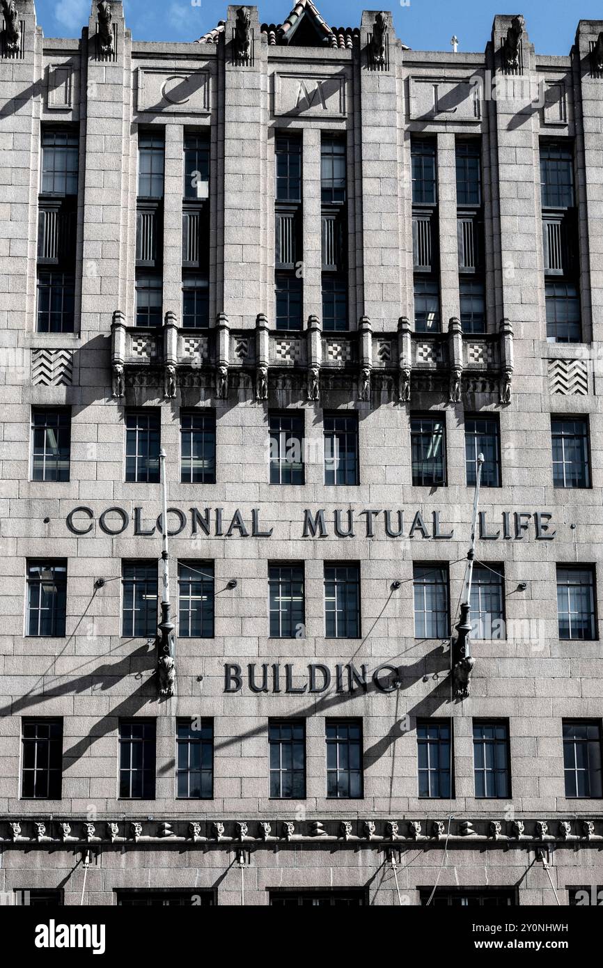 Front exterior view of a building in the City of Hobart, capital of ...