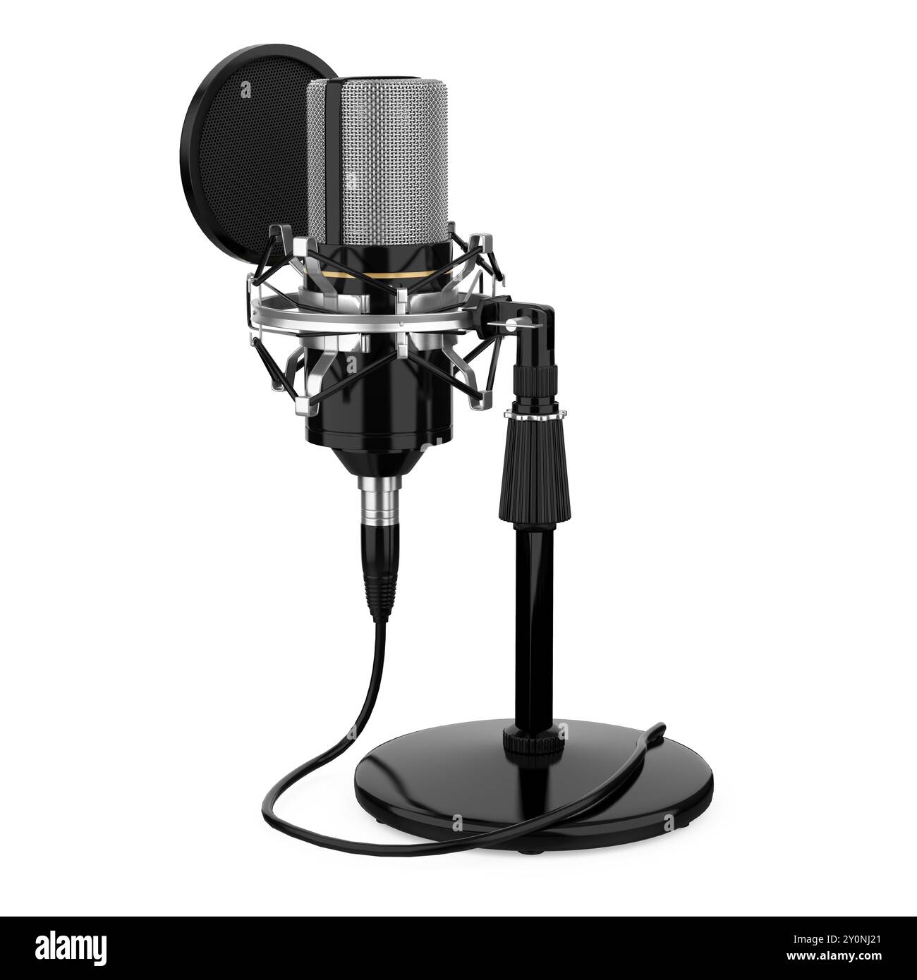 Studio Microphone Isolated Stock Photo - Alamy