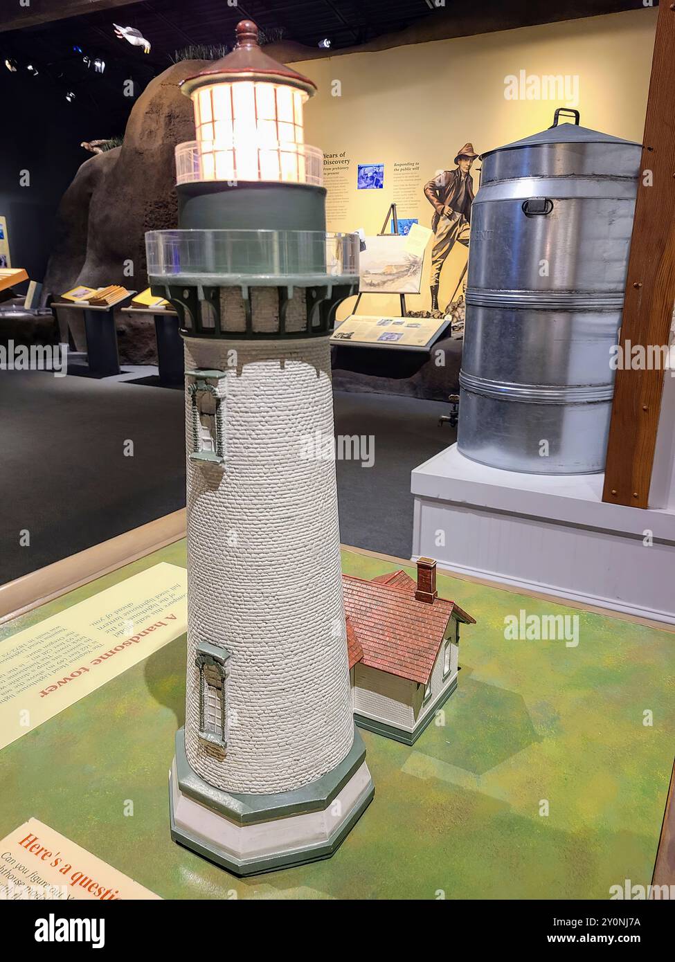 Lighthouse Diorama in Museum Exhibit with Historical Artifacts Eye ...