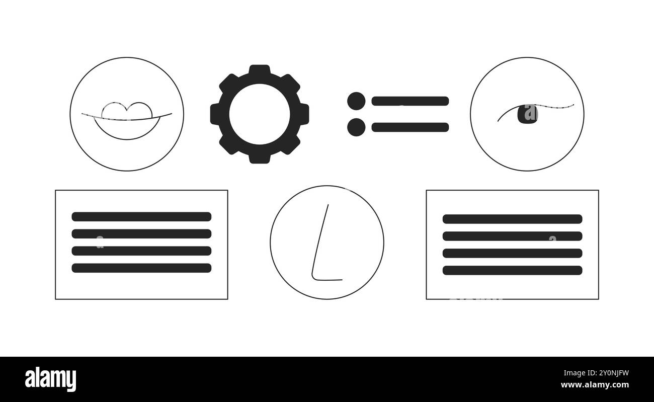 Face recognition flat white Stock Vector Images - Alamy