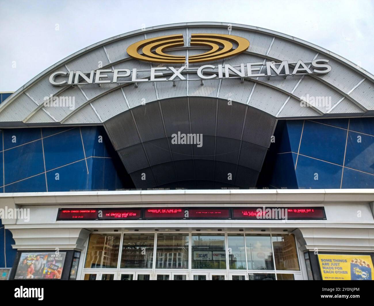 Toronto, ON, Canada – July 17, 2024: View at the sign of Cineplex ...