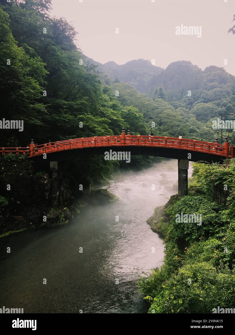 Shinkyo Bridge in Nikko, Japan. Traditional Japanese Red Bridge Stock Photo - Alamy