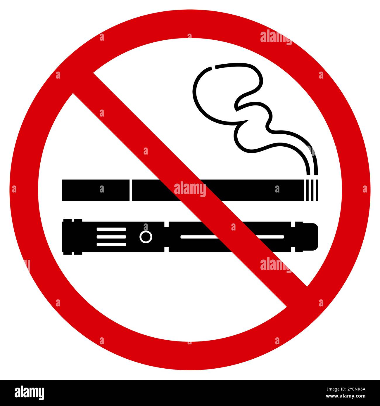 No smoking and vaping sign. Vector prohibited sign no smoking Stock ...