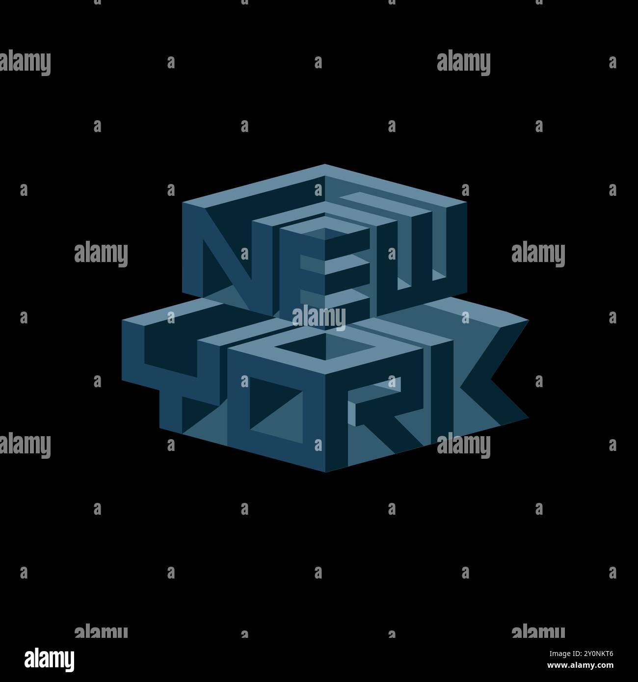New York isometric Typography urban fashion typographic poster design ...