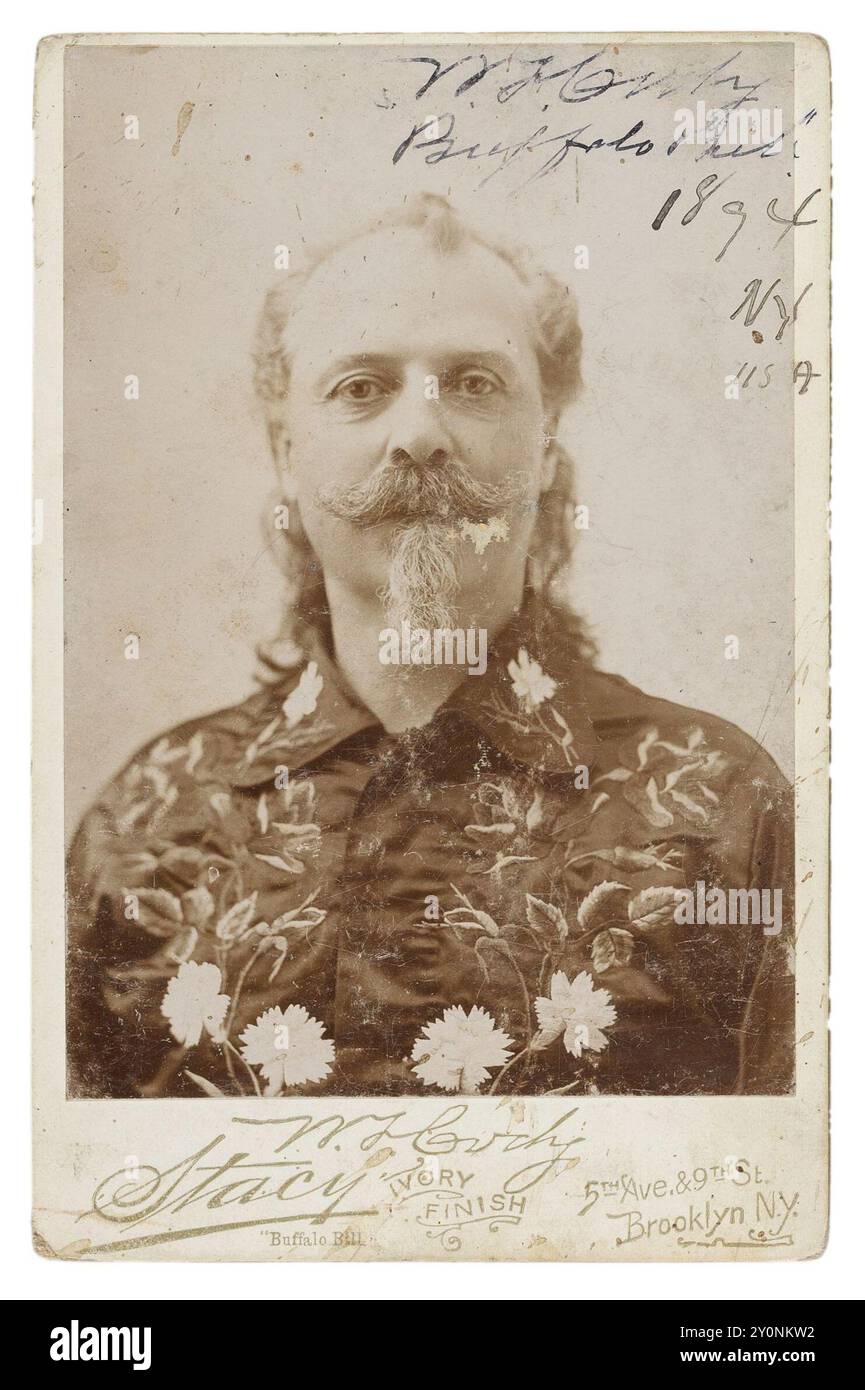 Cabinet card image of American showman William "Buffalo Bill" Cody 1894 ...