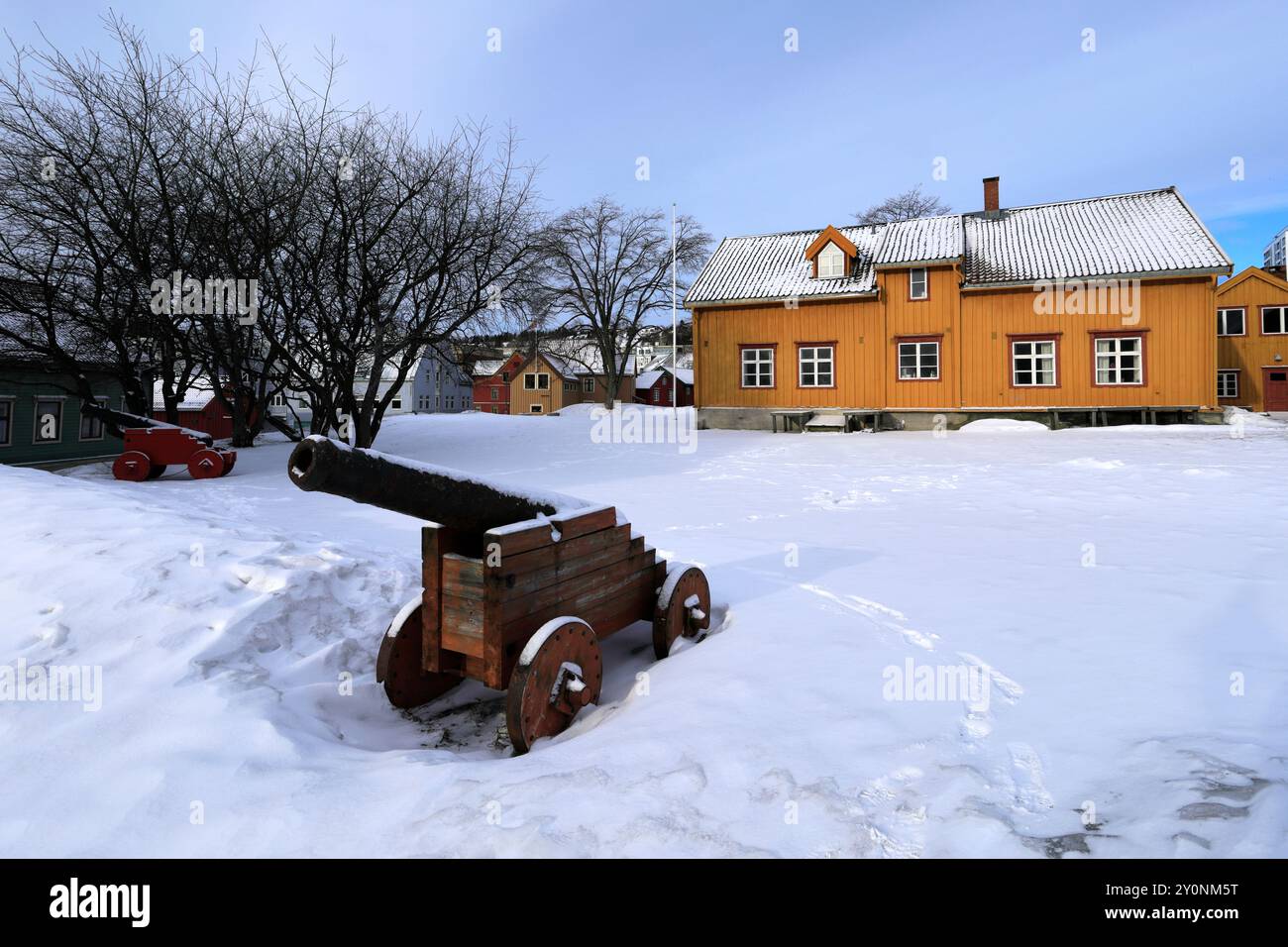 The Skansen Festningsverk, Tromso city, Northern Norway The oldest ...