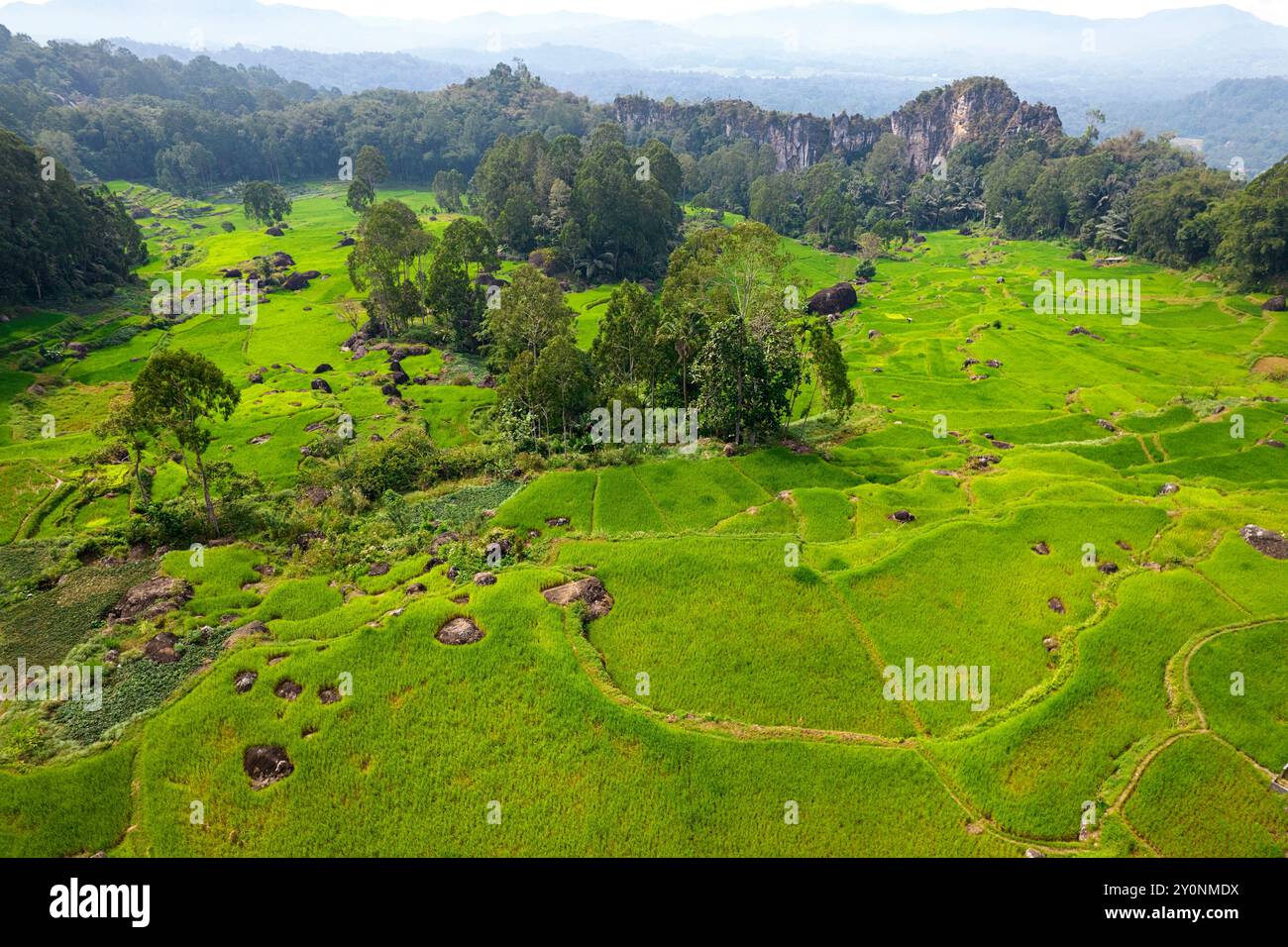 Spectacular landscape of Batutumonga area in Tana Toraja in Sulawesi ...