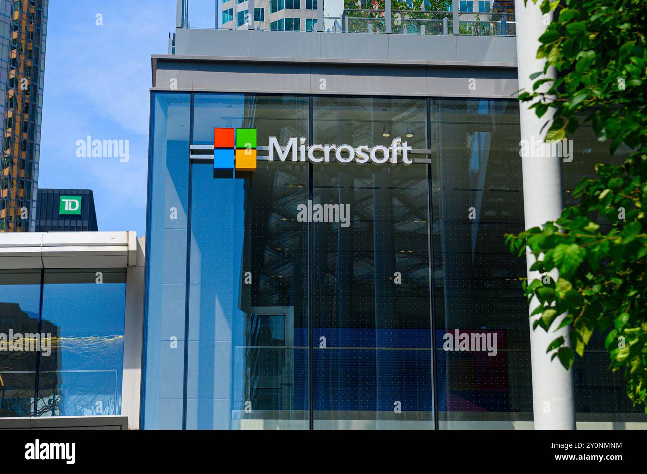 Toronto, ON, Canada - September 10, 2023: View at the logo sign of ...