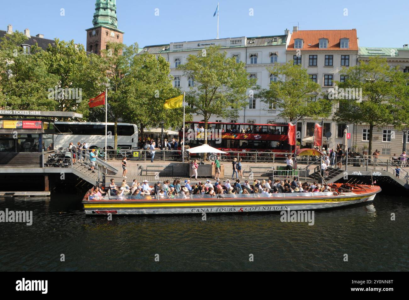 Copenhagen/ Denmark/03 September 2024/ Travelers boat ride canal tours ...