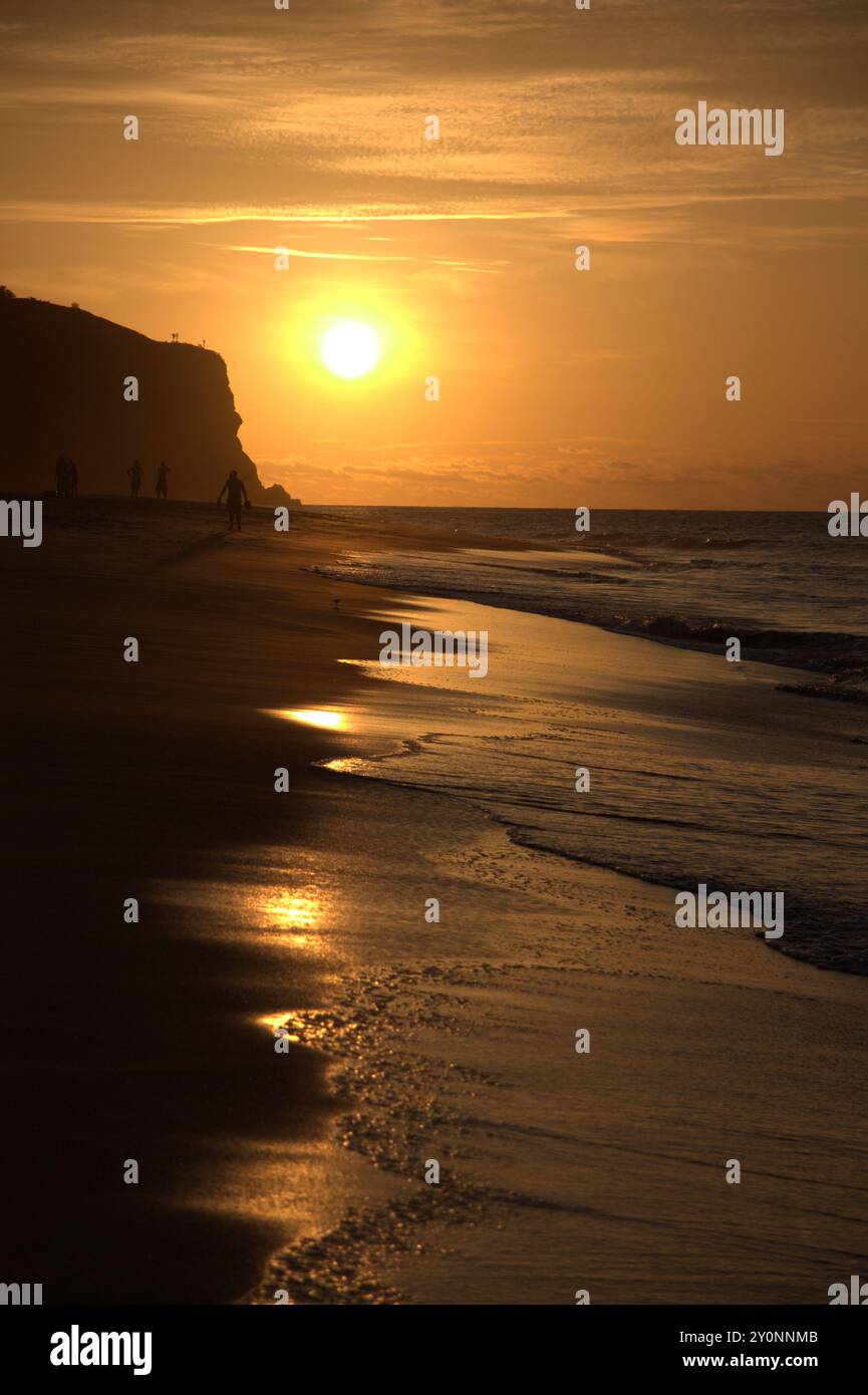 beautiful beach in Angola Africa sunset Stock Photo - Alamy