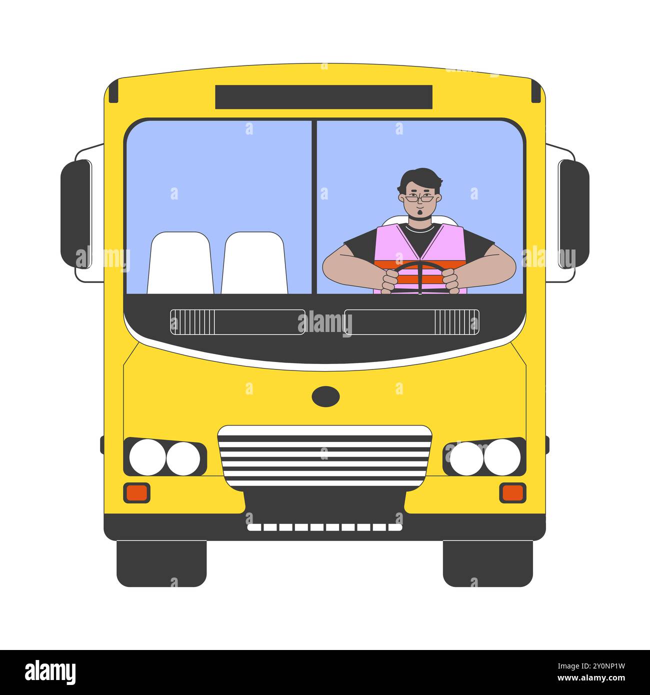 Cartoon bus driver isolated on hi-res stock photography and images - Alamy